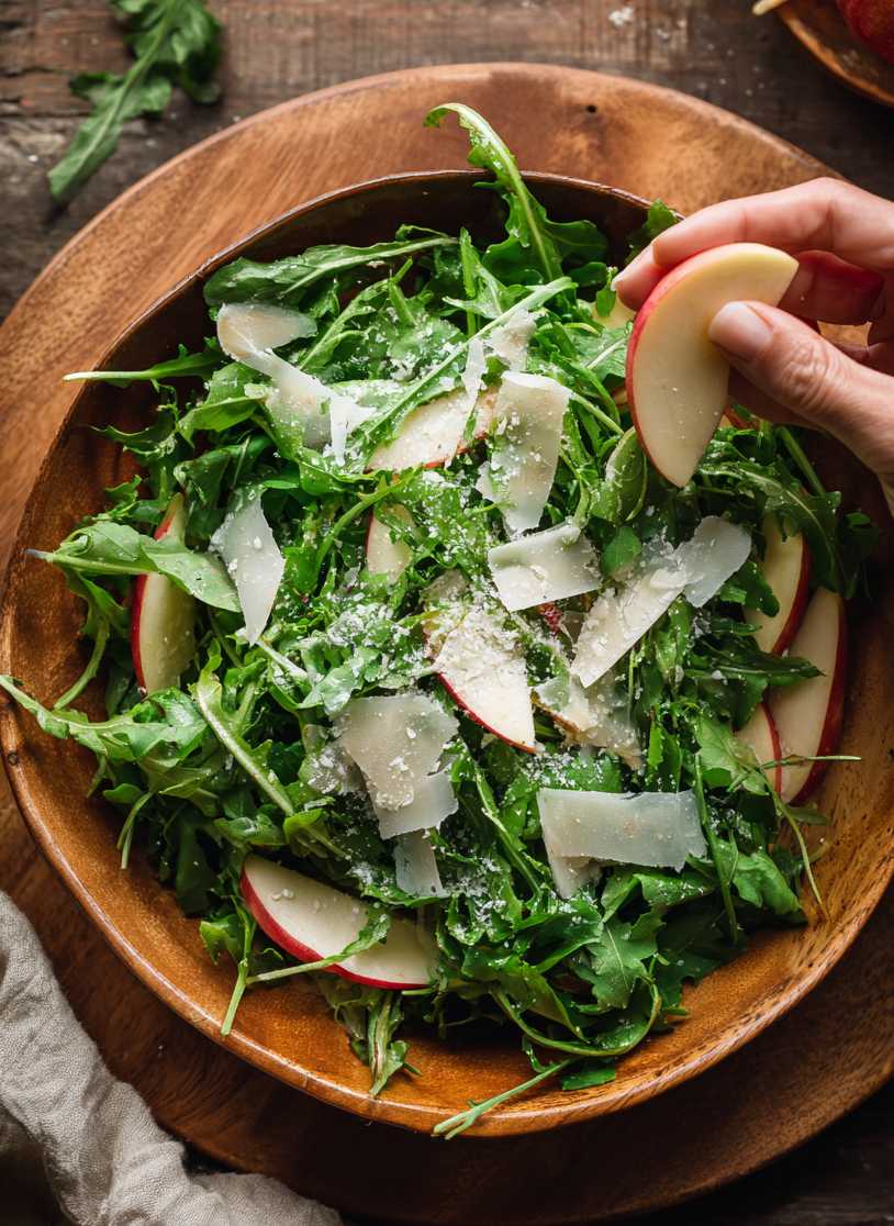 Simple Apple Arugula Salad with Lemon Dressing