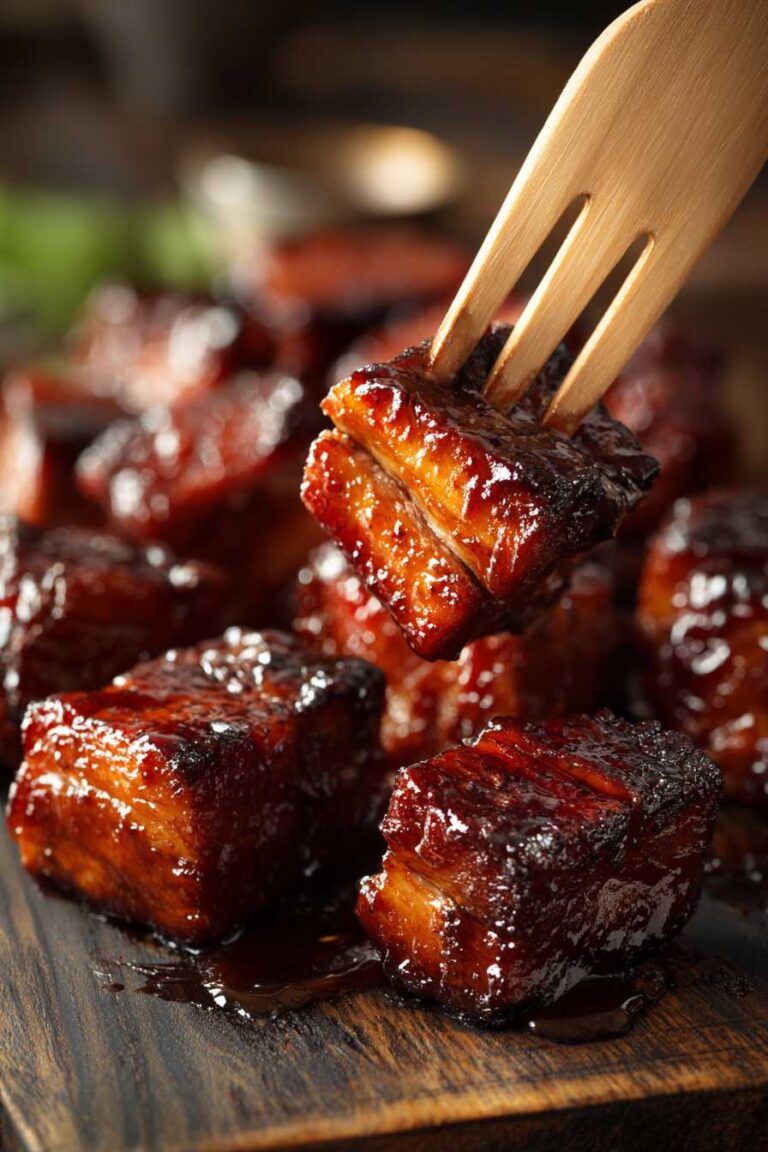 Sticky Smoked Pork Belly Burnt Ends