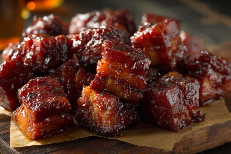 Sticky Smoked Pork Belly Burnt Ends